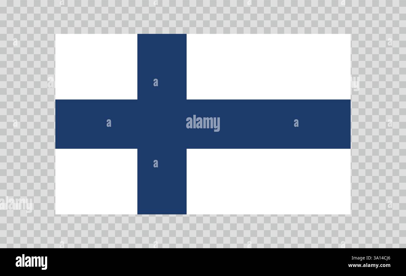 Flag of Finland. Finnish national symbol in official colors. Template ...