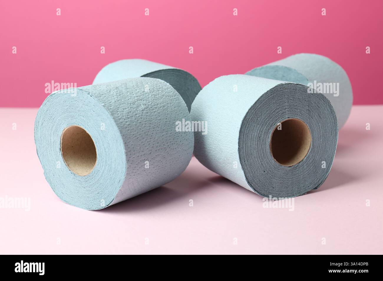 Rolls blue toilet paper hi-res stock photography and images - Alamy