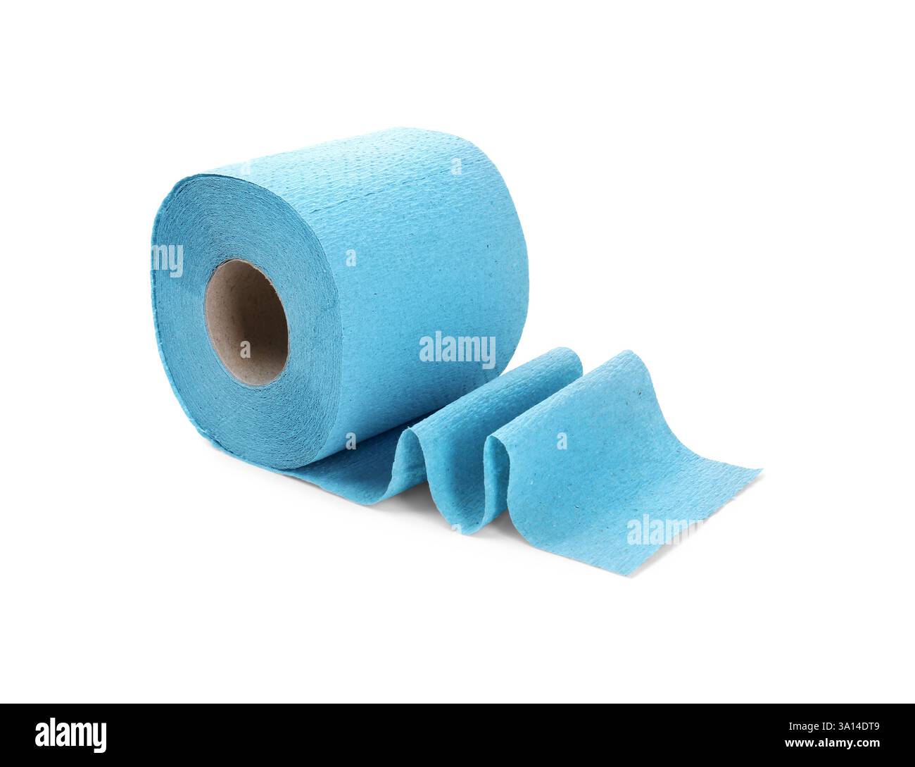 Light blue toilet paper roll isolated on white Stock Photo - Alamy