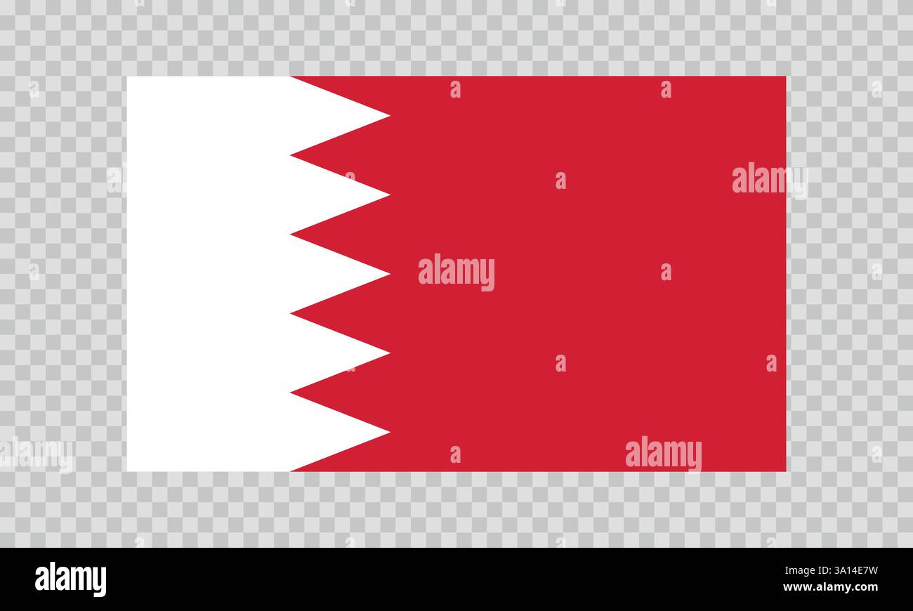 Flag of Bahrain. National symbol in official colors. Template icon ...