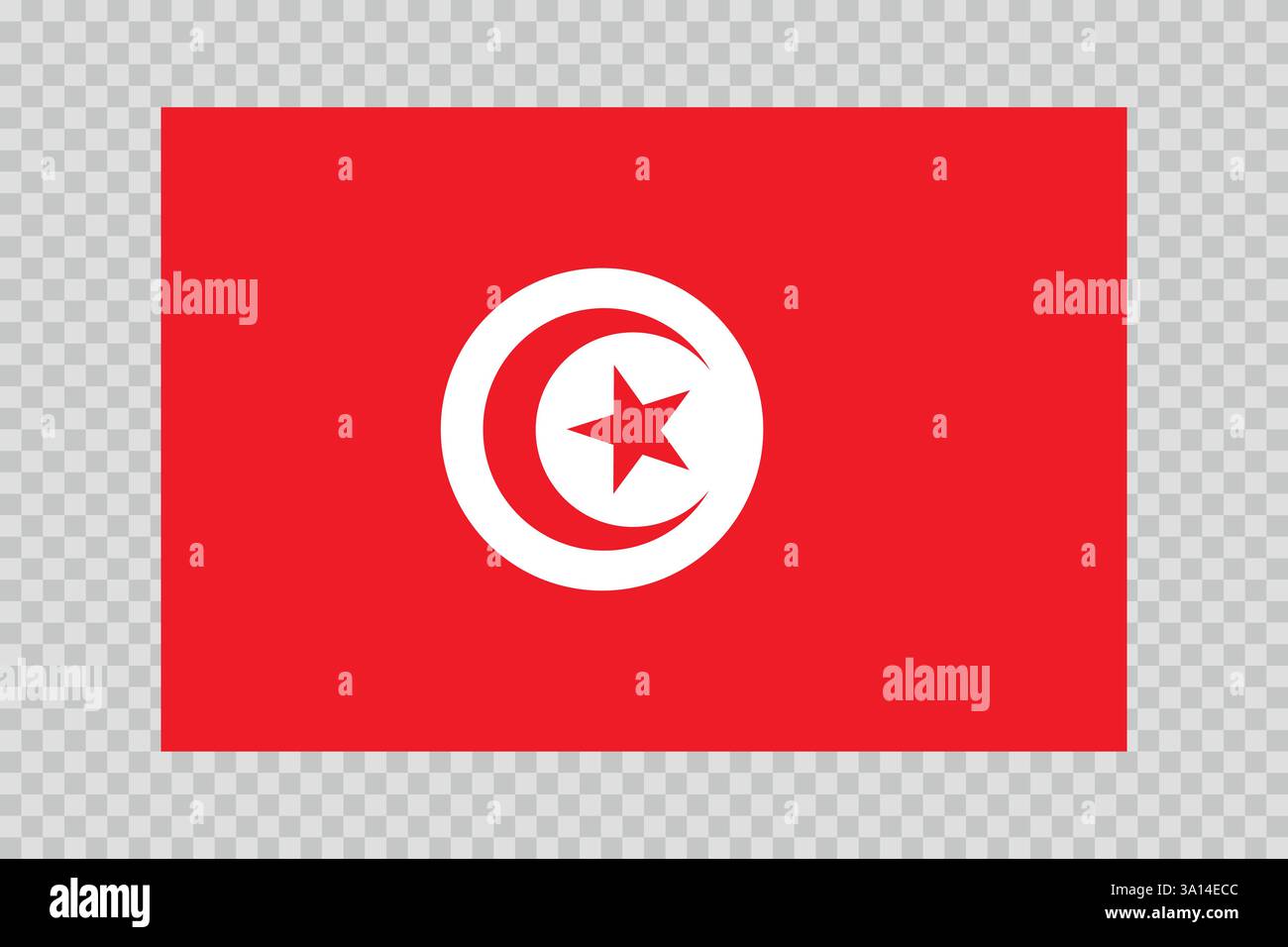Flag of Tunisia. Tunis Republic national symbol in official colors ...