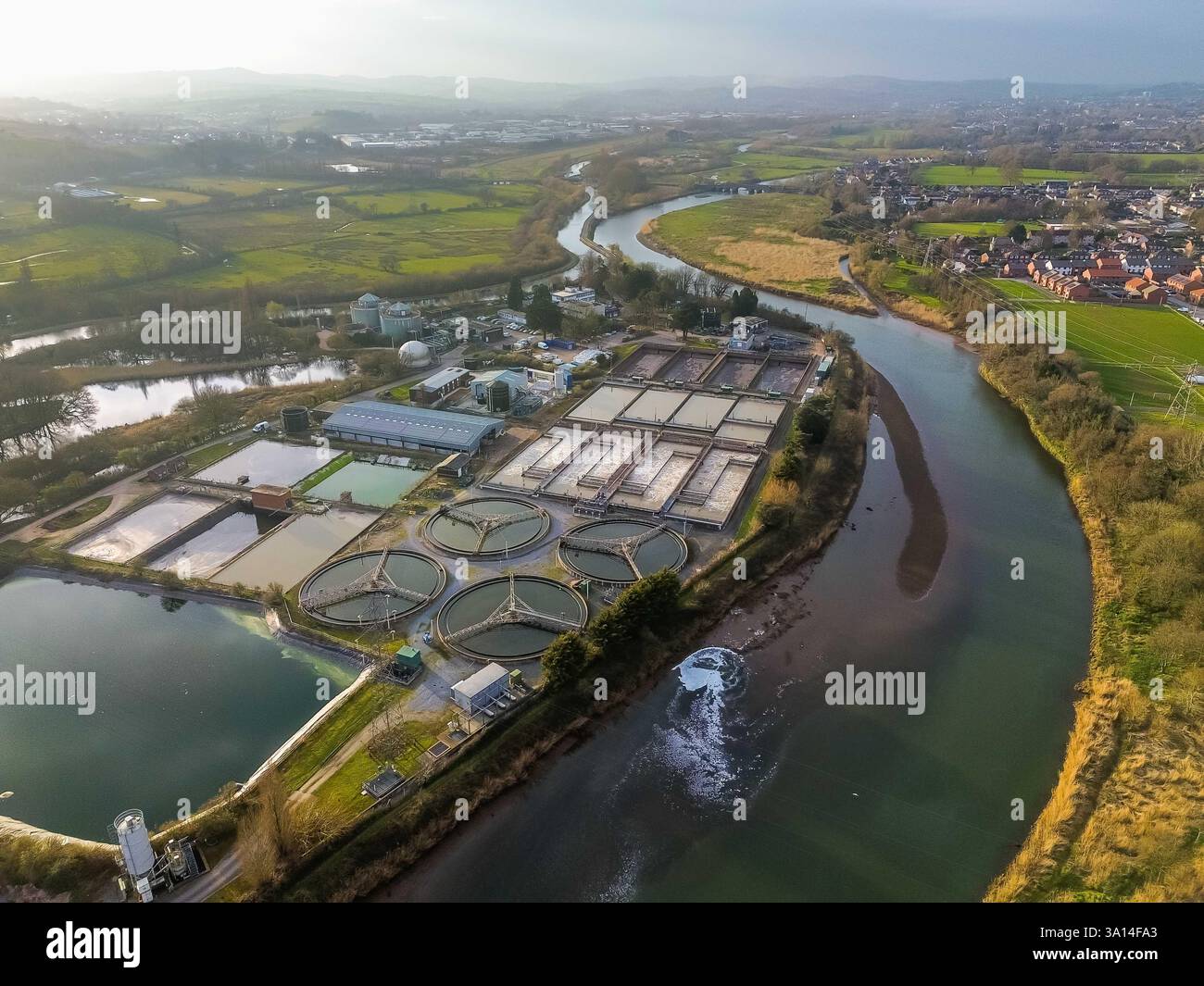 Exeter, Devon, UK. 6th March 2025. General aerial view of the South ...