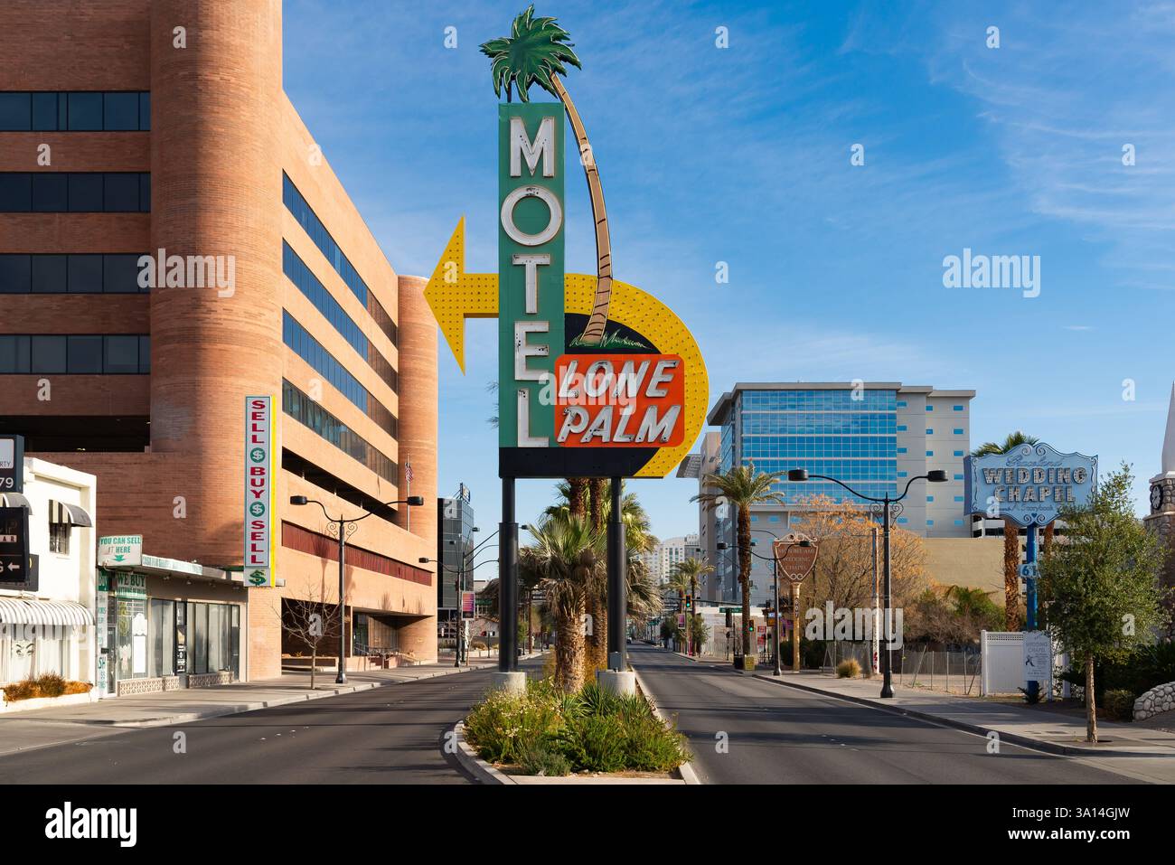 Las Vegas, Nevada - United States - March 2nd, 2025: The historic Lone ...