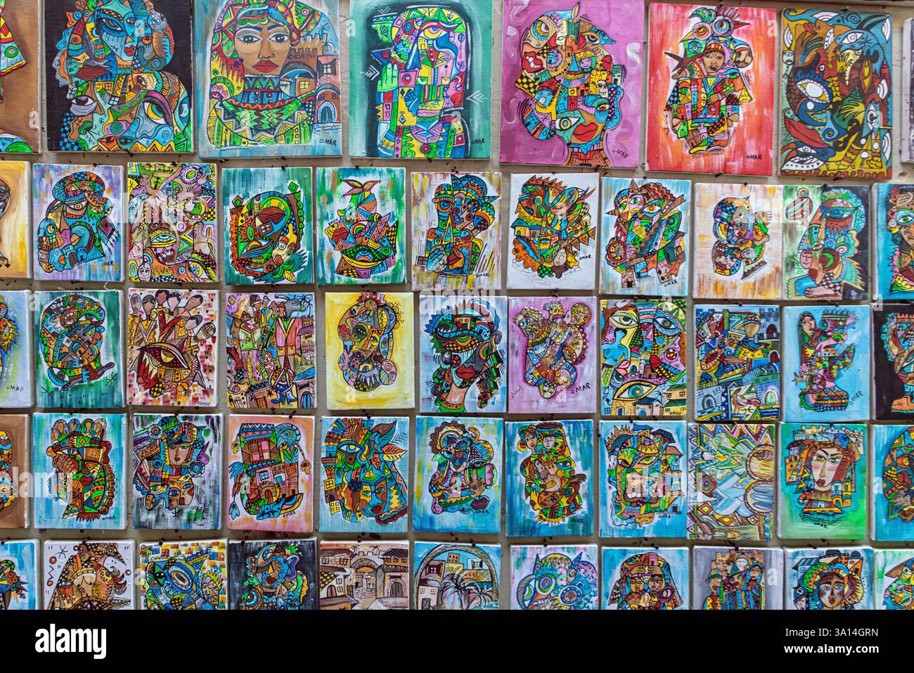 The Rainbow Street Art alley in Fes Medina, Morocco, is bursting with ...