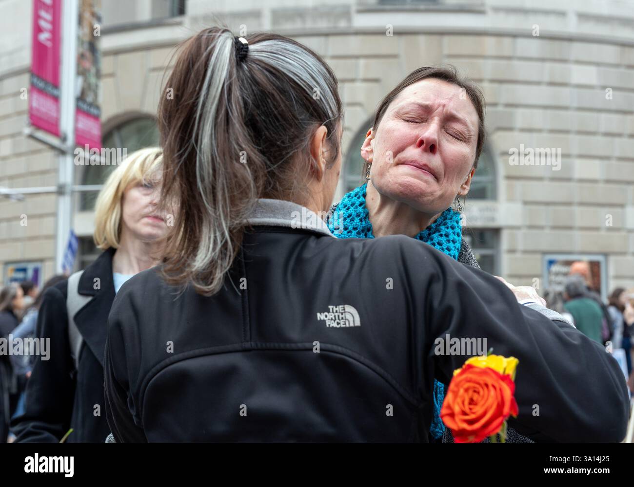 USAID employees and their supporters outside a Washington, D.C. federal ...