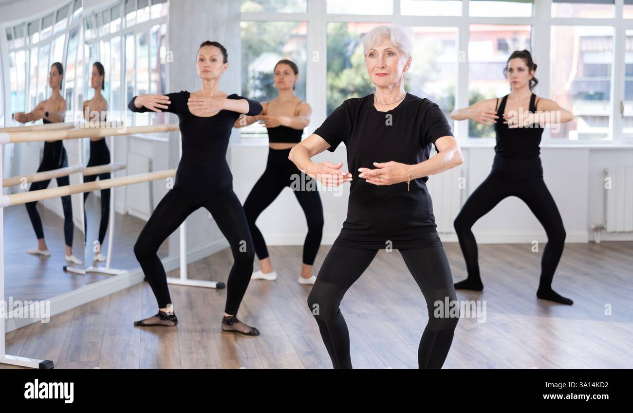 Group of women rehearsing ballet dance Stock Photo - Alamy