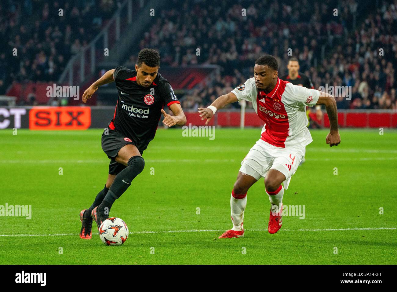 Amsterdam, Niederlande. 06th Mar, 2025. Ansgar Knauff (Eintracht ...
