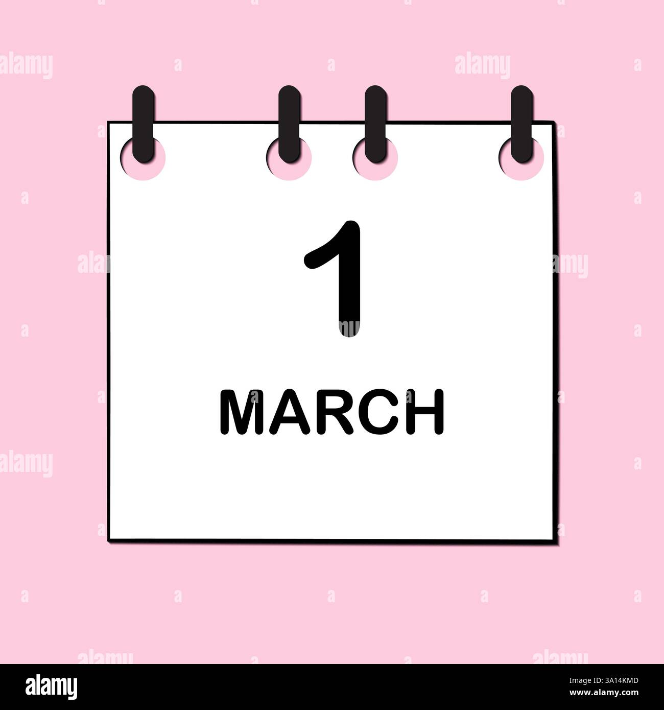 March 1. Daily Calendar icon for design. Simple design for business ...