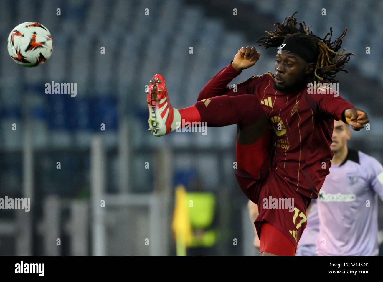 Rome, Italy. 06th Mar, 2025. Kouadio Kone of AS Roma in action during ...