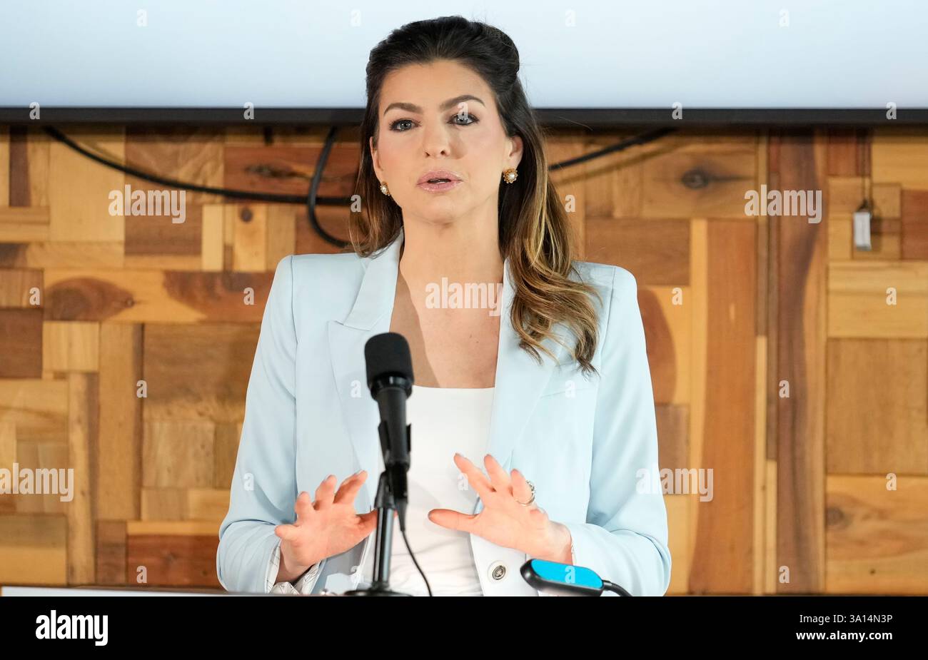 Florida First-Lady Casey DeSantis speaks during a Patient Freedom news ...