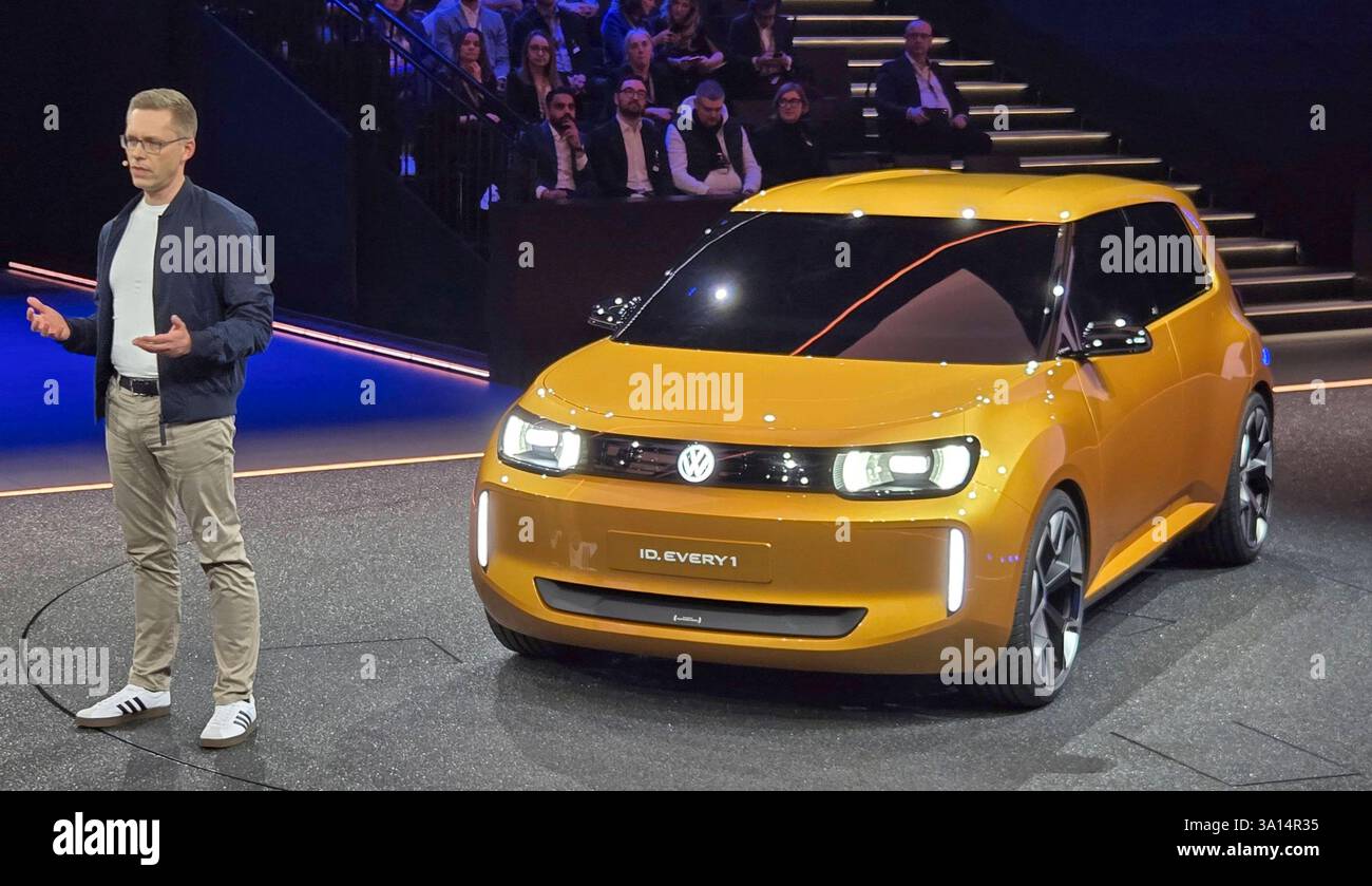 Duesseldorf, Germany - March 05, 2025: ID. EVERY1, Volkswagen is providing a preview of an entry ...
