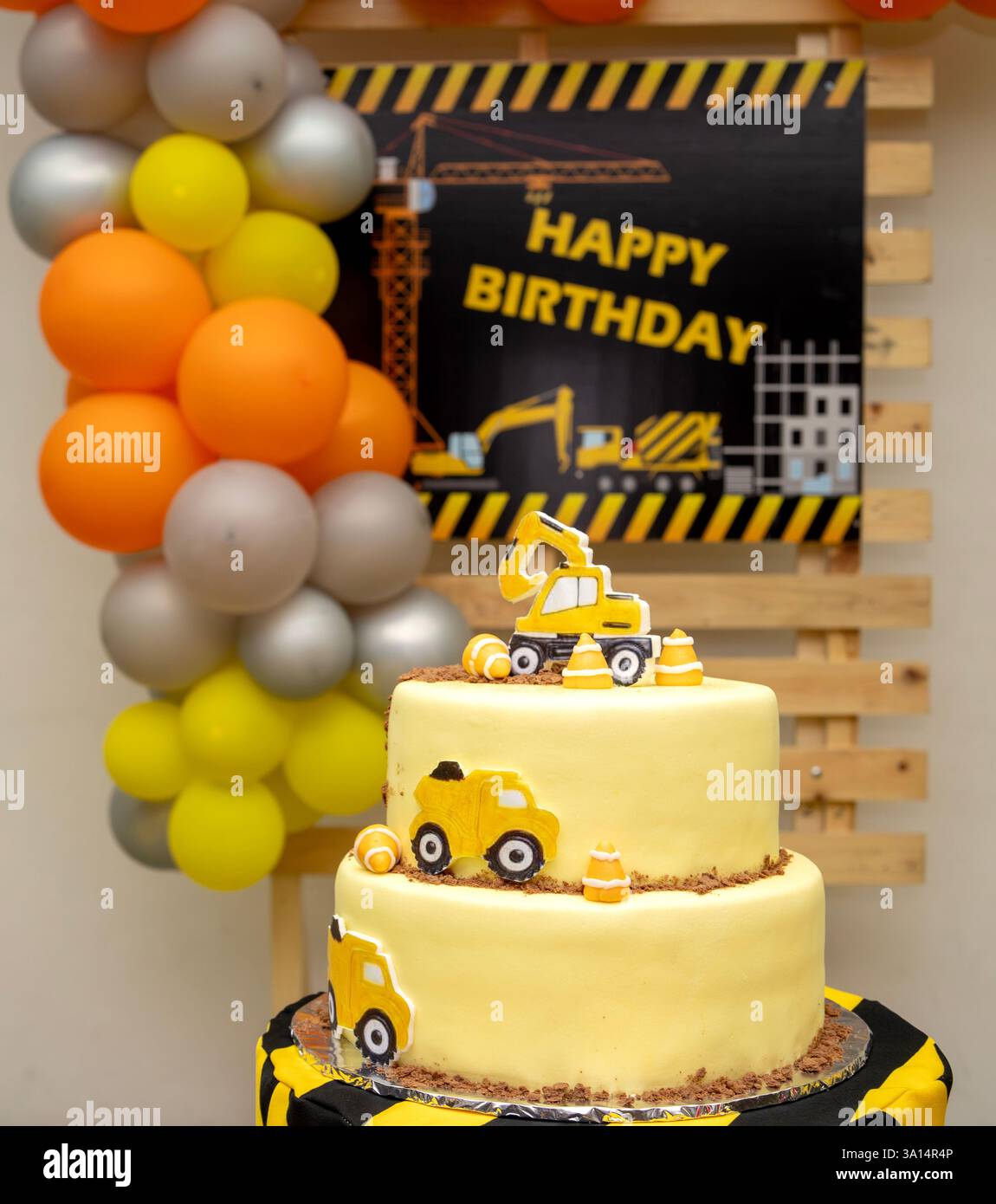 Construction-Themed Birthday – Powerful Celebration Stock Photo - Alamy