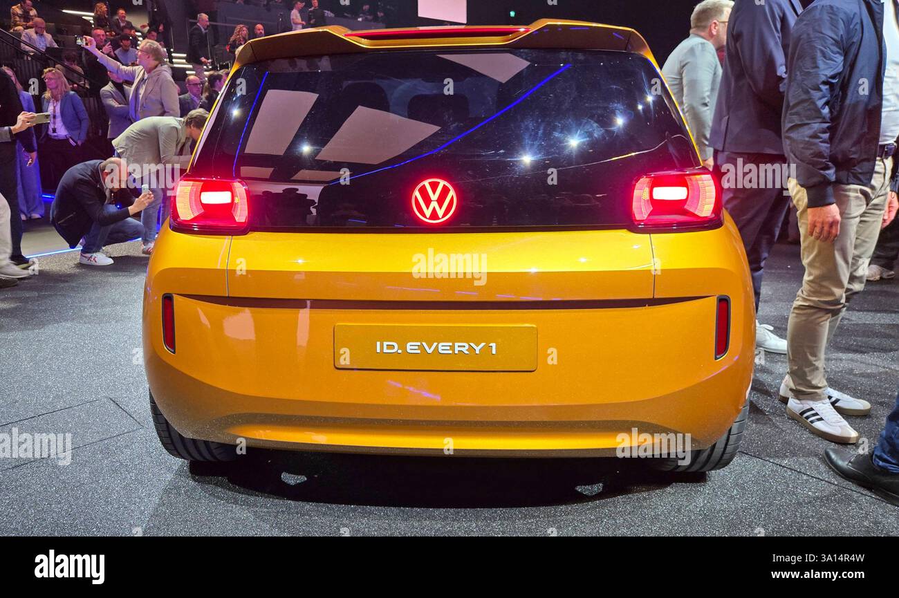 Duesseldorf, Germany - March 05, 2025: World Premiere of ID. EVERY1, Volkswagen is providing a ...
