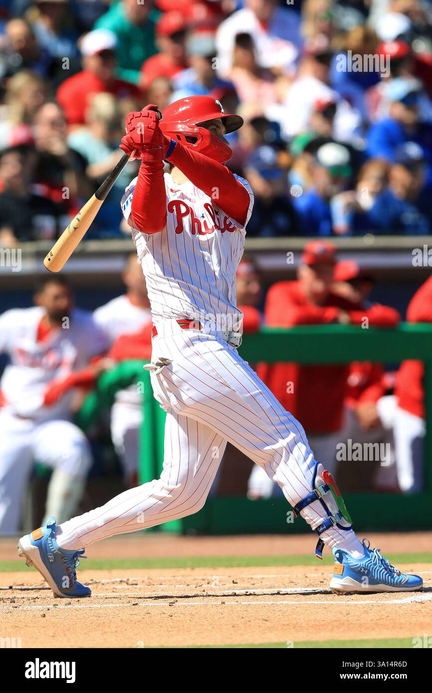 CLEARWATER, FL - MARCH 06: Philadelphia Phillies Infielder Bryce Harper ...