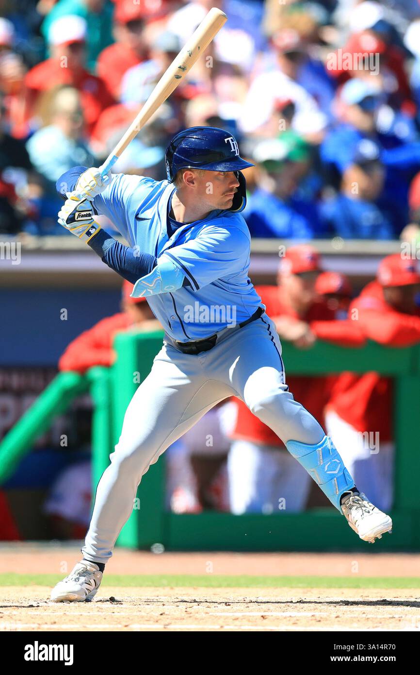 CLEARWATER, FL - MARCH 06: Tampa Bay Rays Outfielder Jonny DeLuca (21 ...