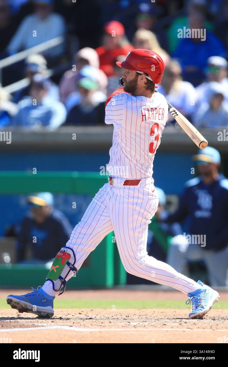 CLEARWATER, FL - MARCH 06: Philadelphia Phillies Infielder Bryce Harper ...