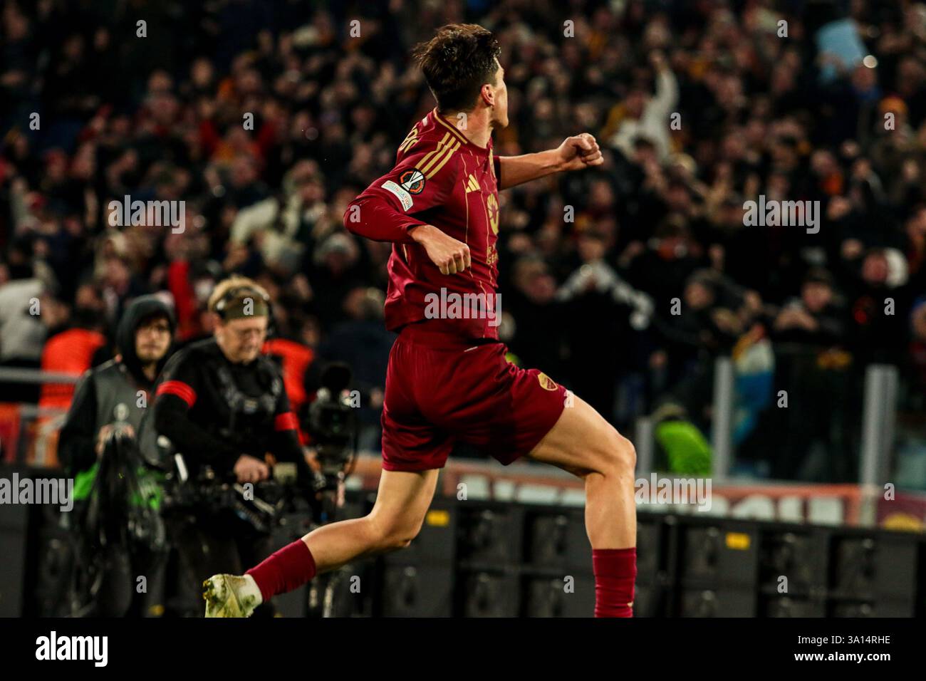 Rome, Italy. 06th Mar, 2025. Eldor Shomurodov of AS Roma goal celebrations during AS Roma vs ...
