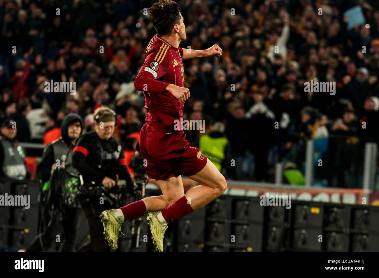 Rome, Italy. 06th Mar, 2025. Eldor Shomurodov of AS Roma goal celebrations during AS Roma vs ...