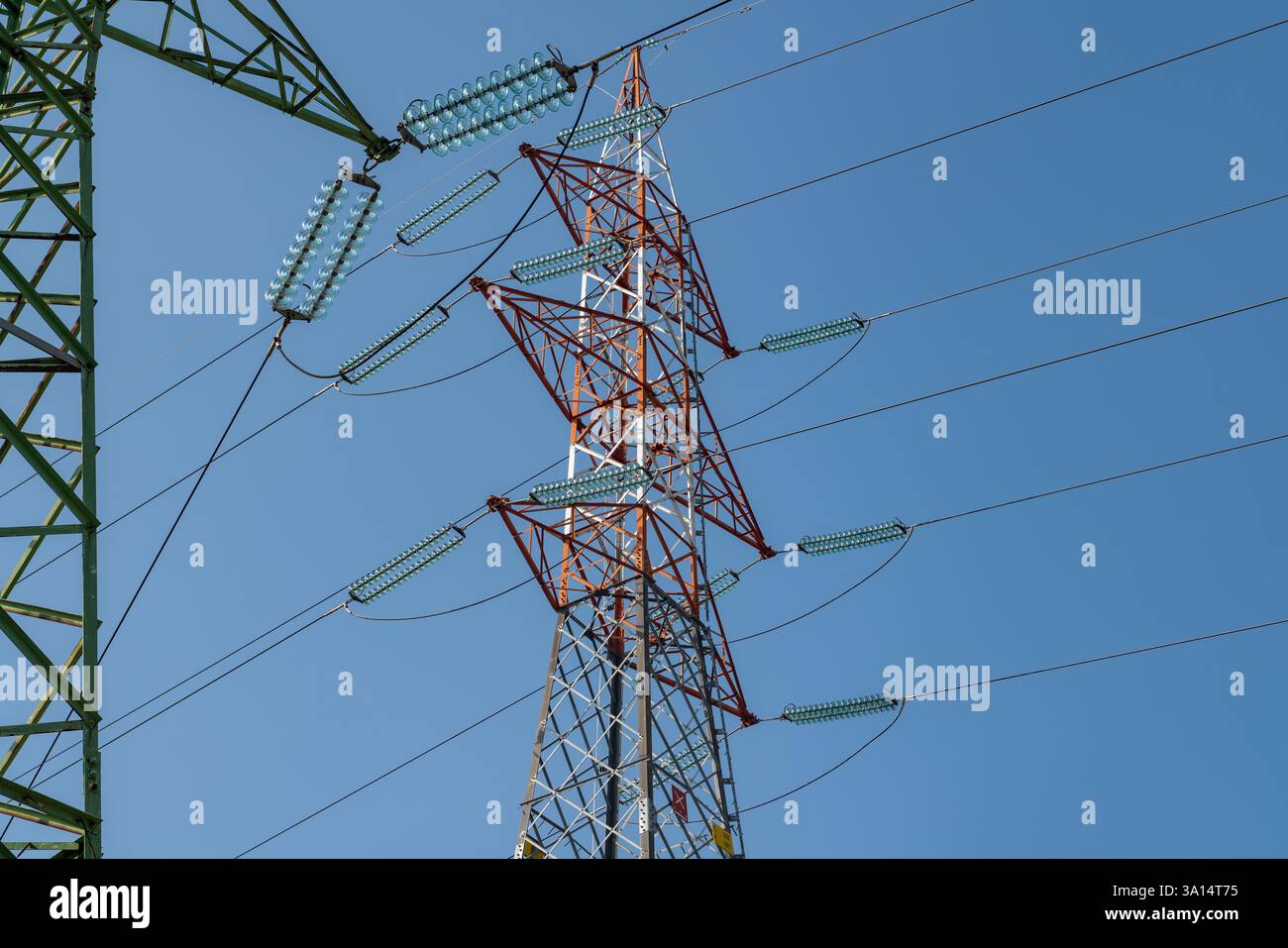 high voltage electricity pylon, a symbol of energy and infrastructure ...
