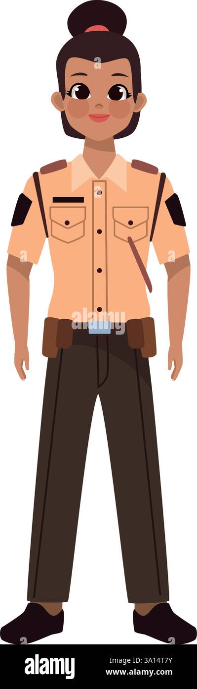 Indian Police Officer Confident Stock Vector Image & Art - Alamy