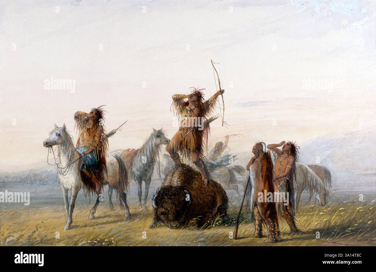 Yell of Triumph - Alfred Jacob Miller, circa 1860 Stock Photo - Alamy