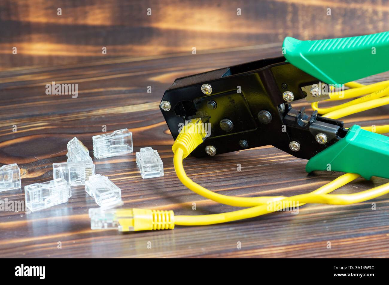 Modular plug crimpers for RJ-45, white background, Crimper, Twisting Cable Tool for Crimping RJ ...