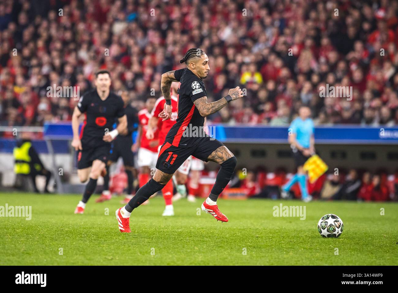 Raphael Dias Belloli, known as Raphinha of FC Barcelona seen in action ...