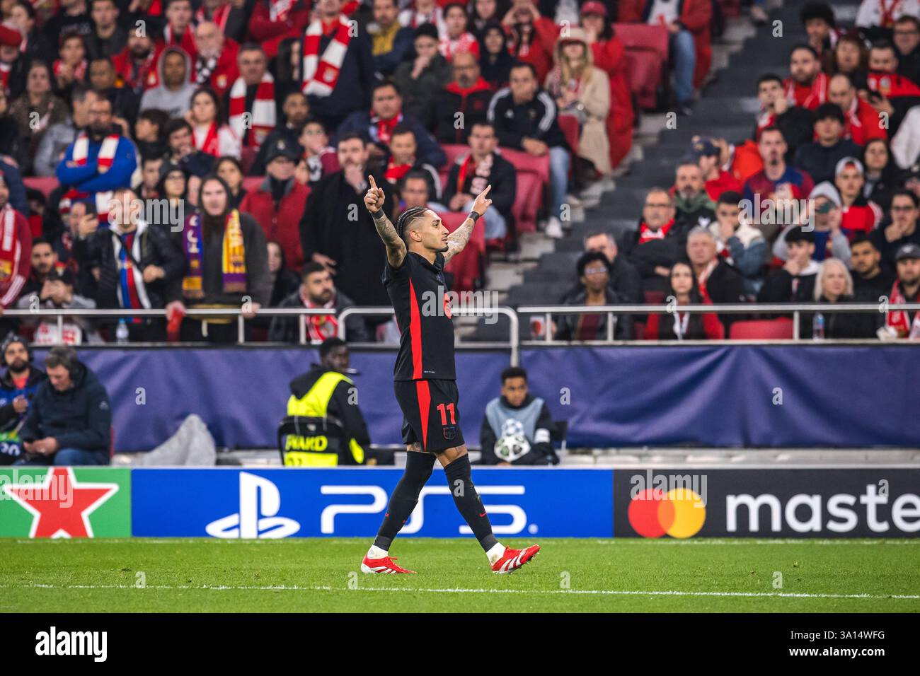 Raphael Dias Belloli, known as Raphinha of FC Barcelona celebrates ...