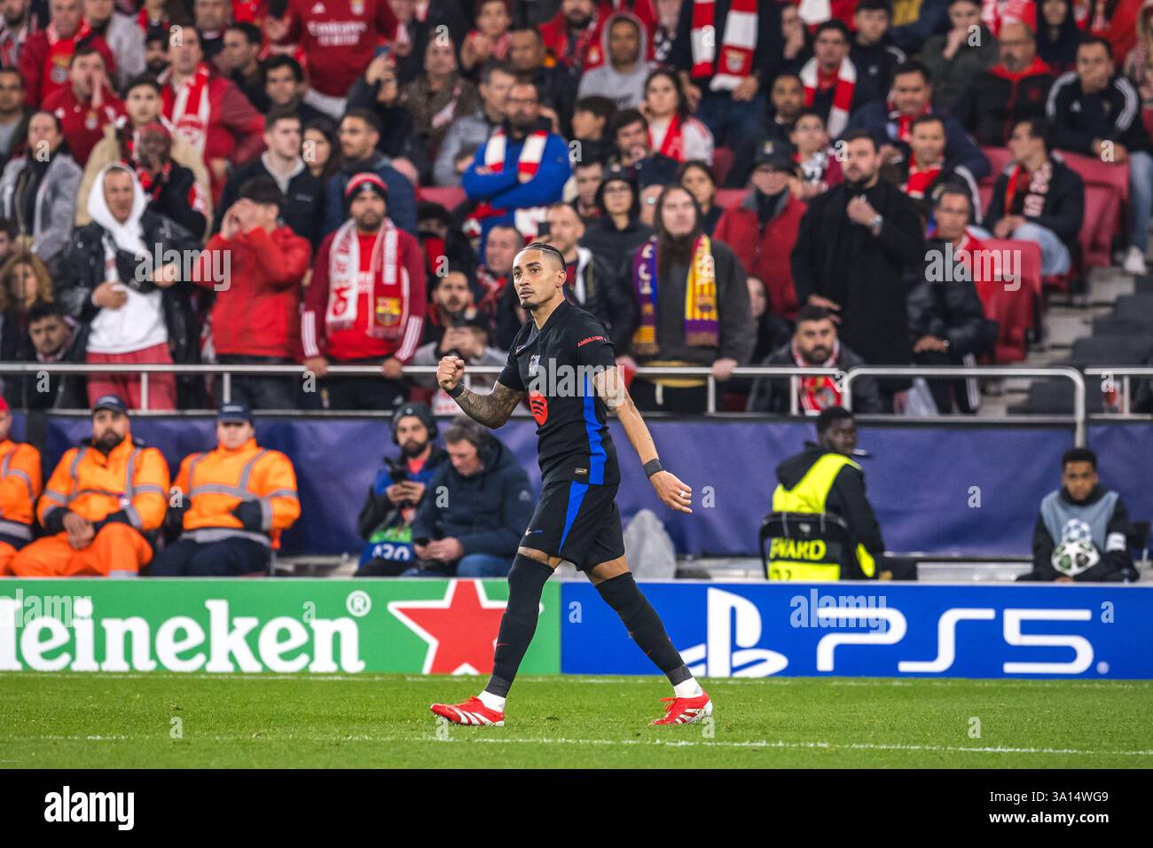 Raphael Dias Belloli, known as Raphinha of FC Barcelona celebrates ...