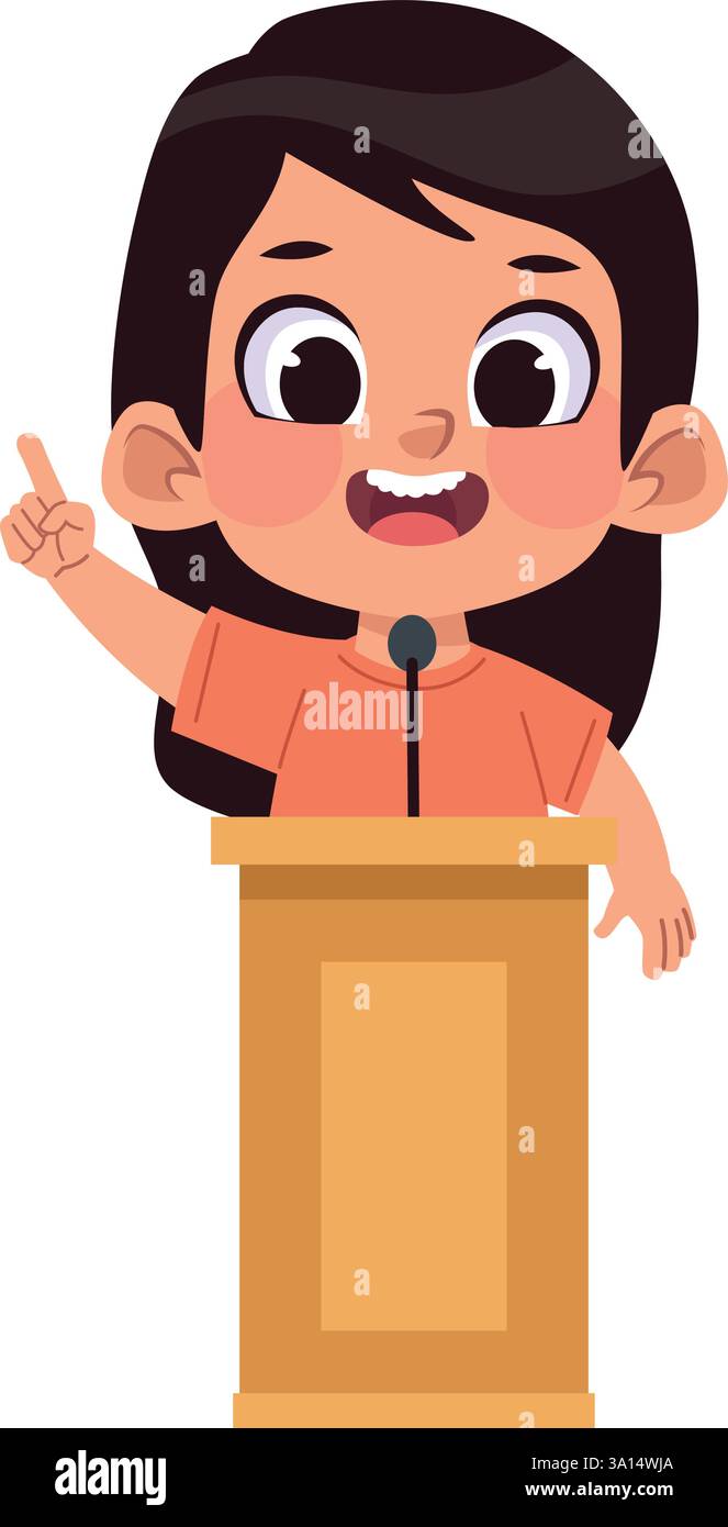 Student Leader Giving Speech Stock Vector Image & Art - Alamy