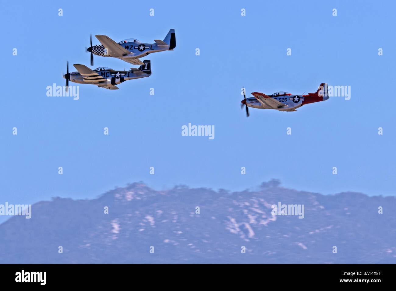 Davis Monthan AFB 3-2-2025 Tucson, AZ USA 3 ship formation practicing ...