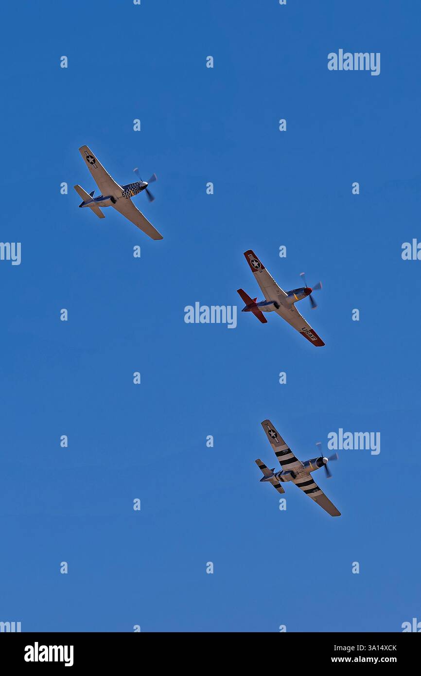 Davis Monthan AFB 3-2-2025 Tucson, AZ USA 3 ship formation practicing ...