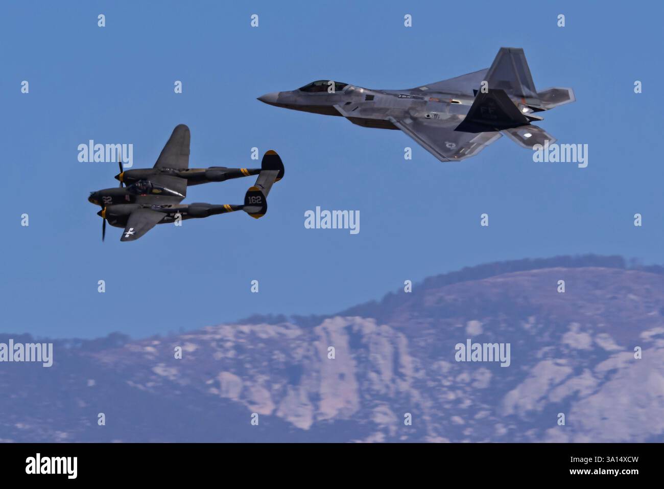 Davis Monthan AFB 3-2-2025 Tucson, AZ USA 2 ship formation practicing ...