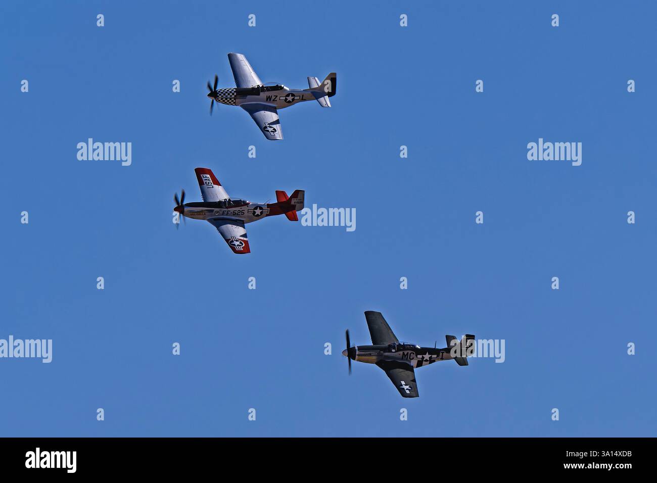 Davis Monthan AFB 3-2-2025 Tucson, AZ USA 3 ship formation practicing ...