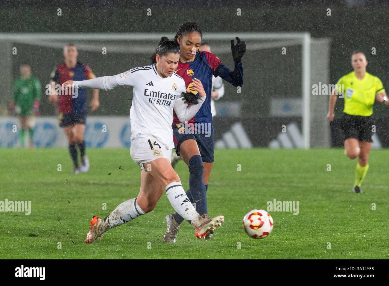 Valdebebas, Madrid, Spain. 6th Mar, 2025. 14 MARÃ A MÃ‰NDEZ during the ...