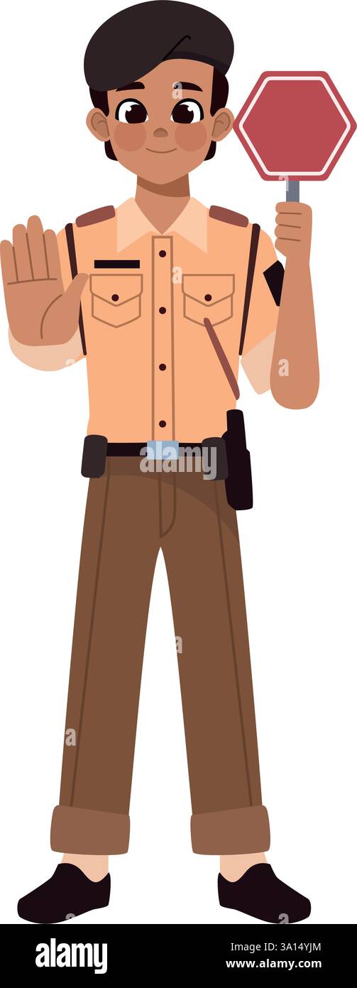 Indian Police Traffic Control Stock Vector Image & Art - Alamy