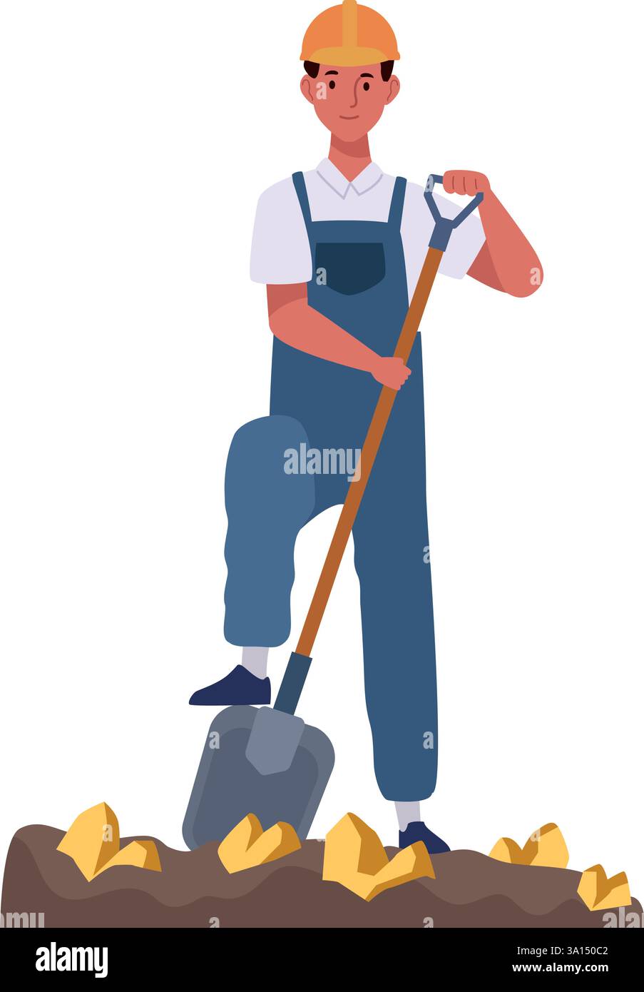 Gold processing worker Stock Vector Images - Alamy