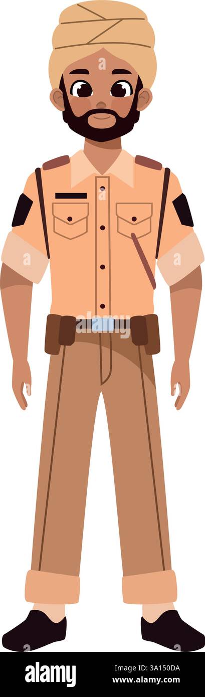 Indian Police Officer Stock Vector Image & Art - Alamy