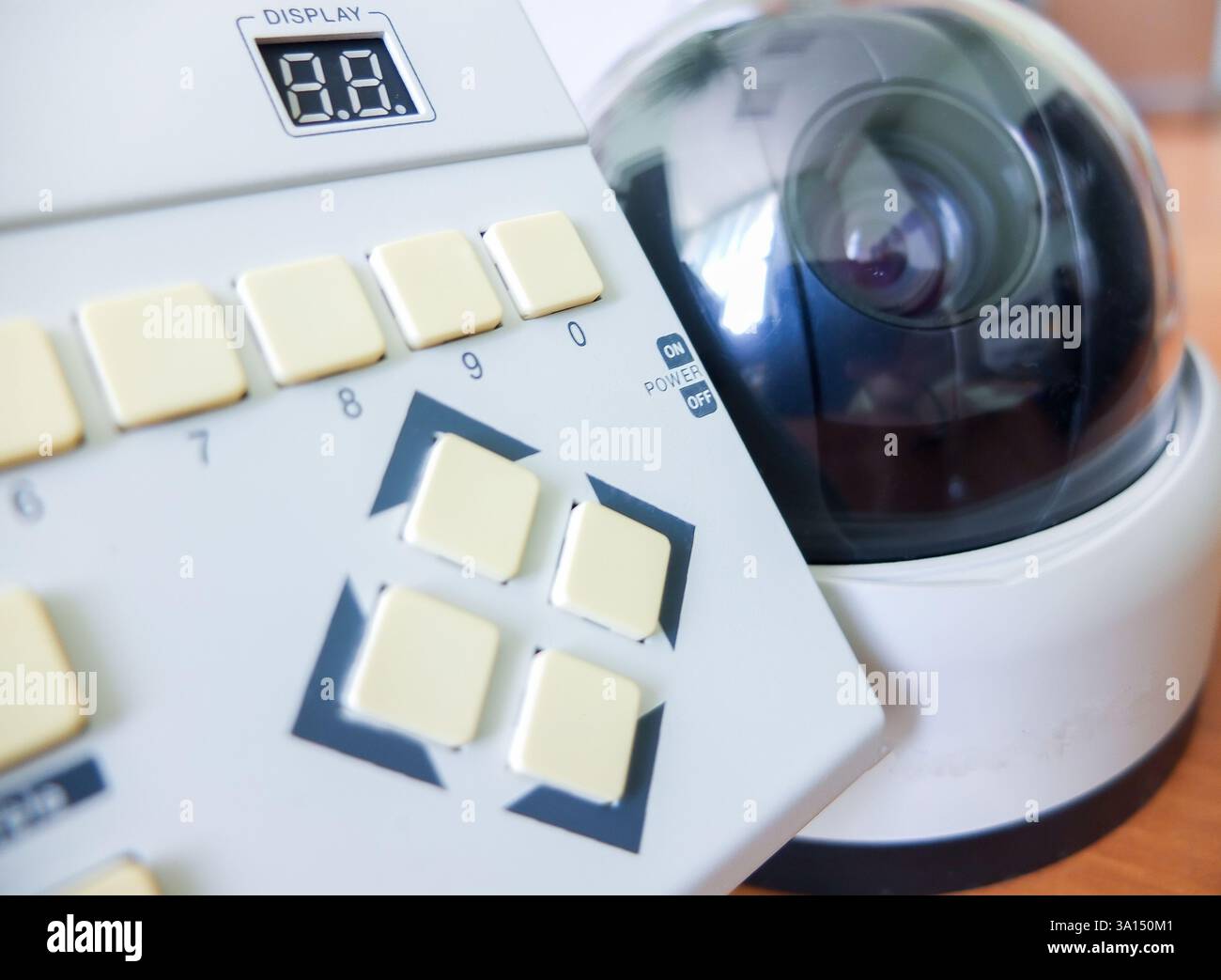 control panel for rotating video cameras Stock Photo - Alamy