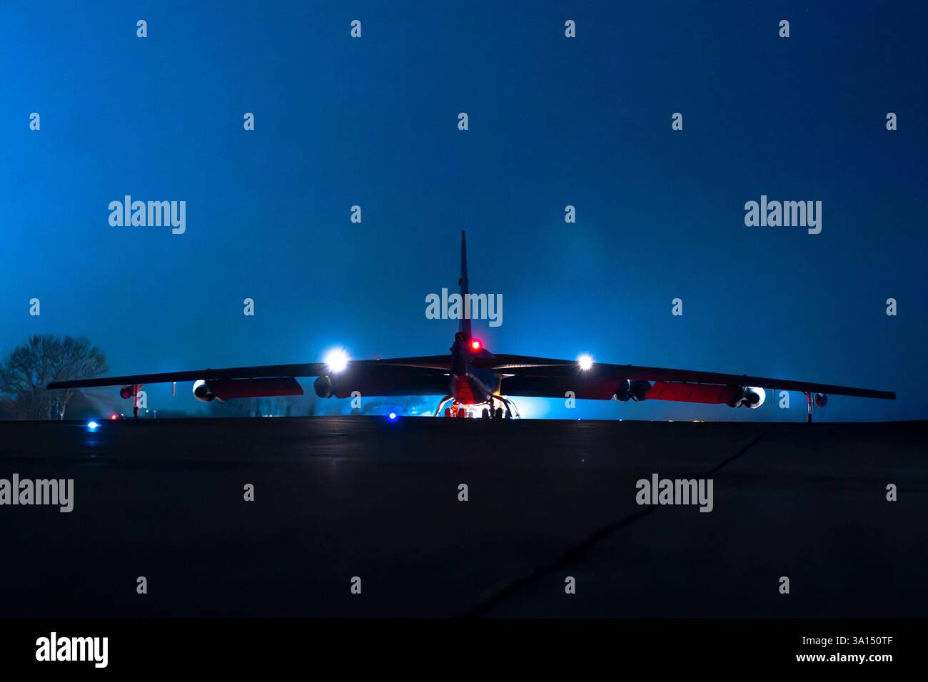 RAF Fairford, UK. 18th Feb, 2025. A B-52H Stratofortress aircraft ...