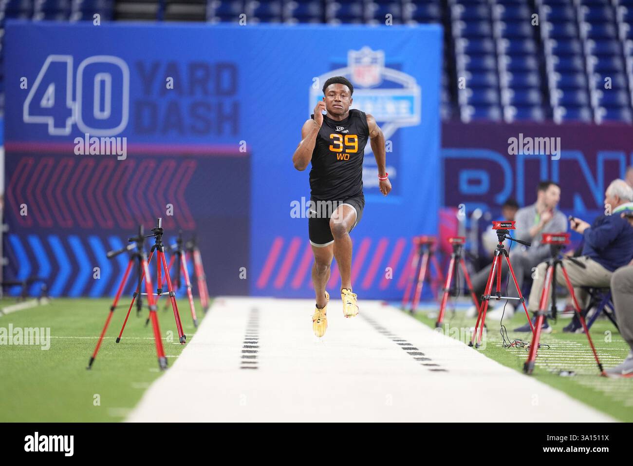 Georgia wide receiver Arian Smith runs the 40-yard dash at the NFL ...