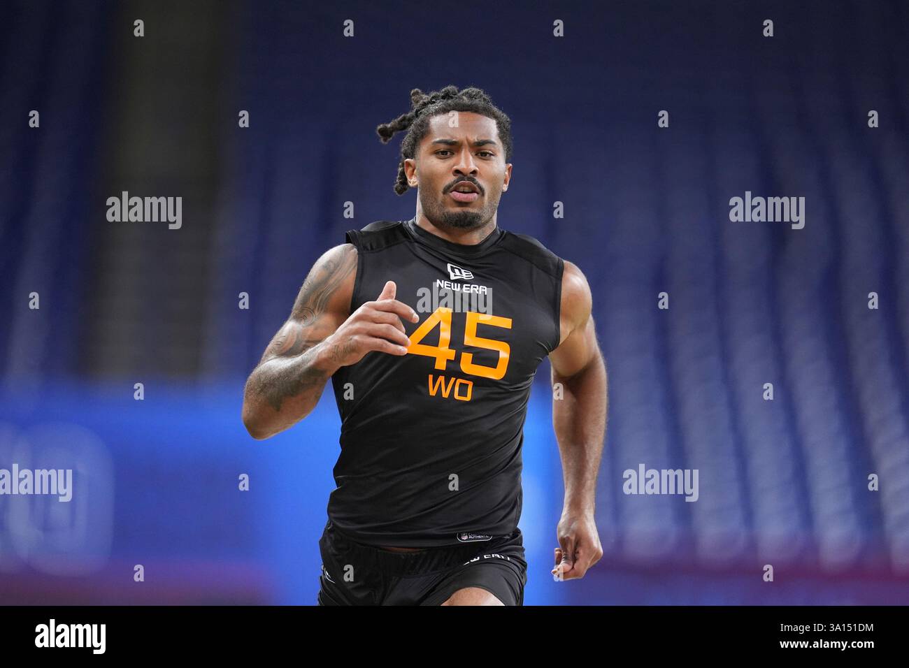 Mississippi wide receiver Antwane Wells Jr. runs the 40-yard dash at ...