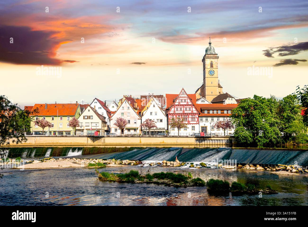 Old city of Nuertingen, Germany Stock Photo - Alamy