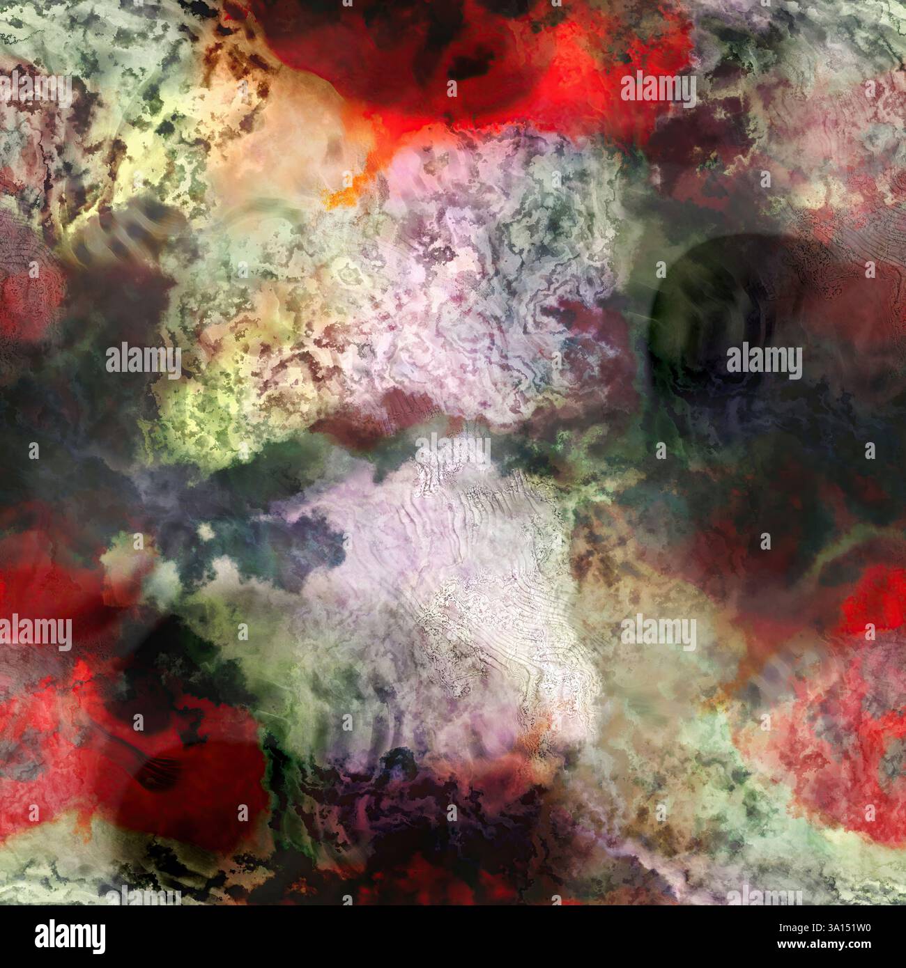 Multicolour space dyed marble seamless art texture background. Vivid ...