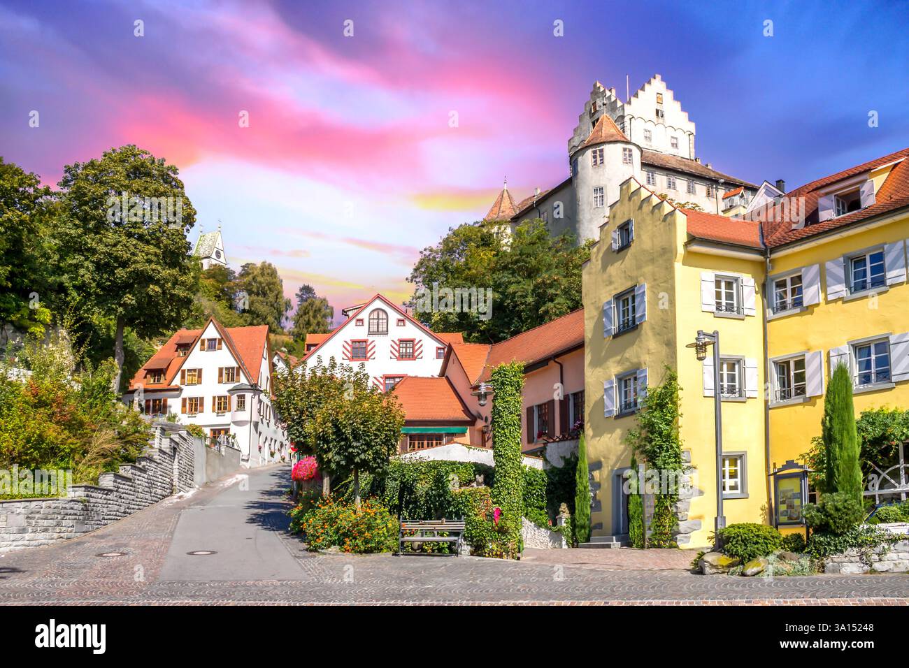 Old city of Meersburg, Germany Stock Photo - Alamy