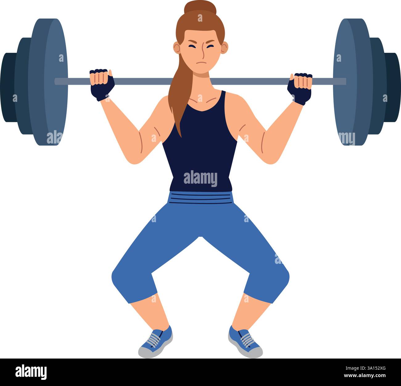 Woman lifting weight with barbell icon Stock Vector Image & Art - Alamy