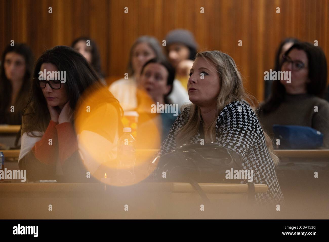 Jenna (last name withheld), right, the niece of Elaine Mosher who was ...