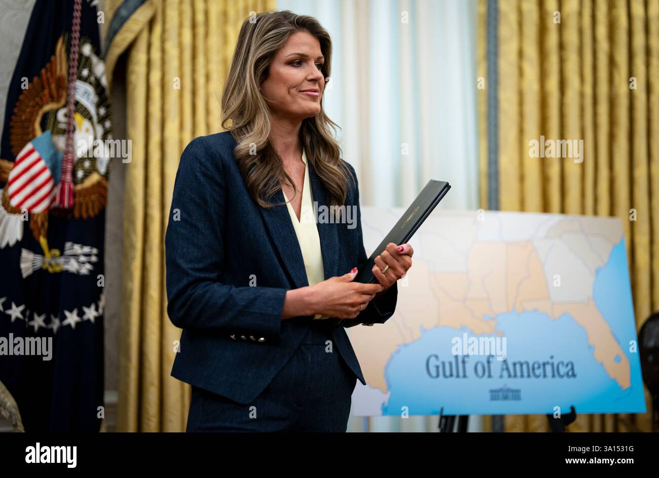 Lindsey Halligan, attorney for United States President Donald Trump ...