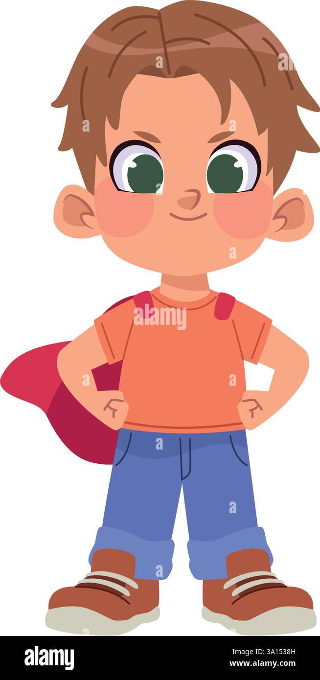 Motivated boy Stock Vector Images - Alamy