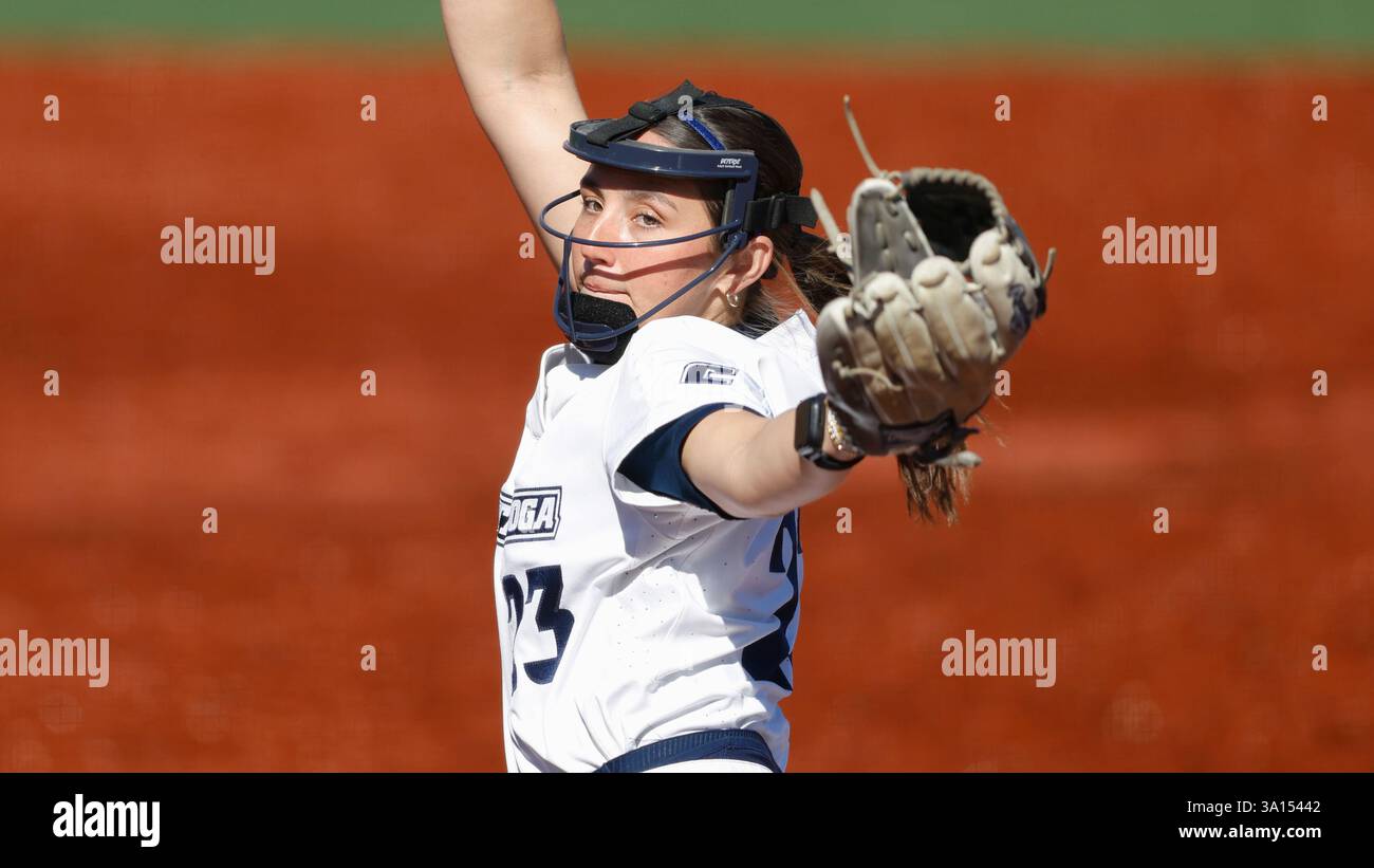 Chattanooga pitcher Taylor Long pitches against IUPUI during an NCAA ...